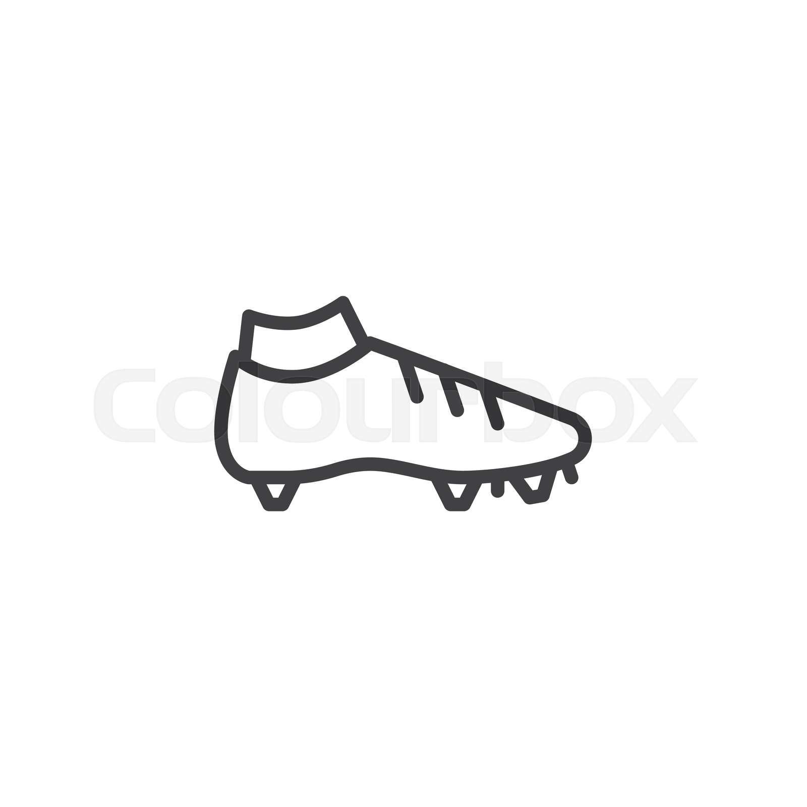 Soccer Cleat Outline
