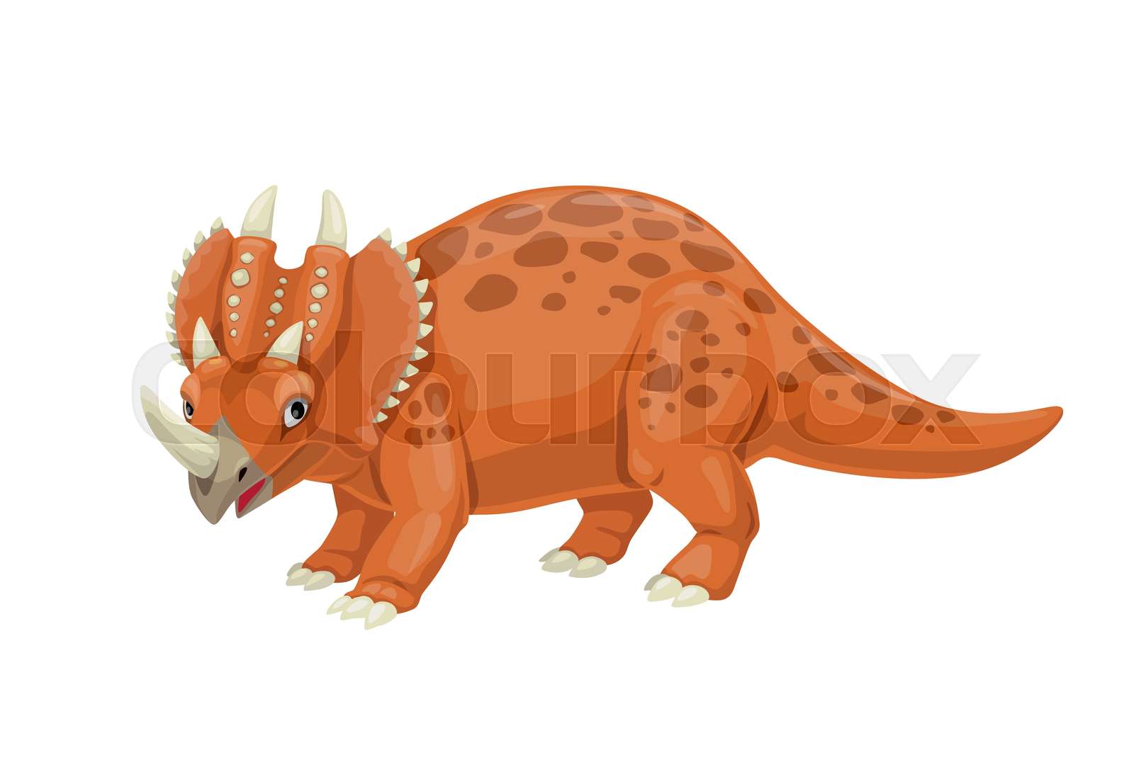 Cartoon Centrosaurus dinosaur comical character | Stock vector | Colourbox