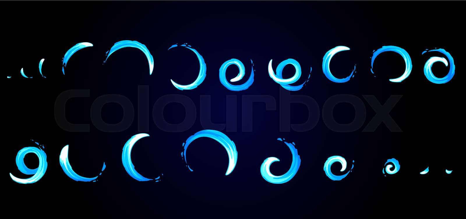 Circle motion sprite animation for cartoon game | Stock vector | Colourbox