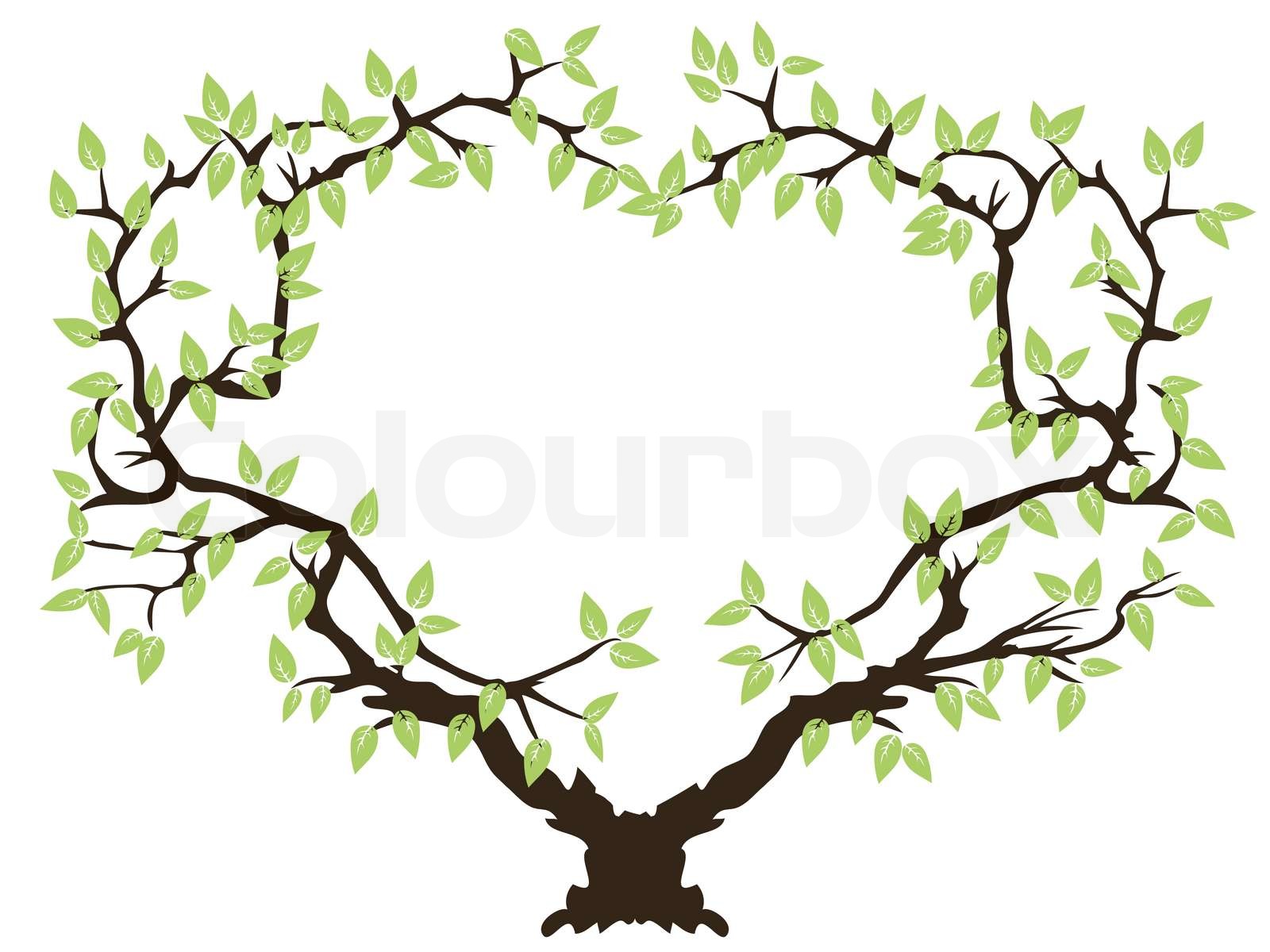 green tree frame | Stock vector | Colourbox