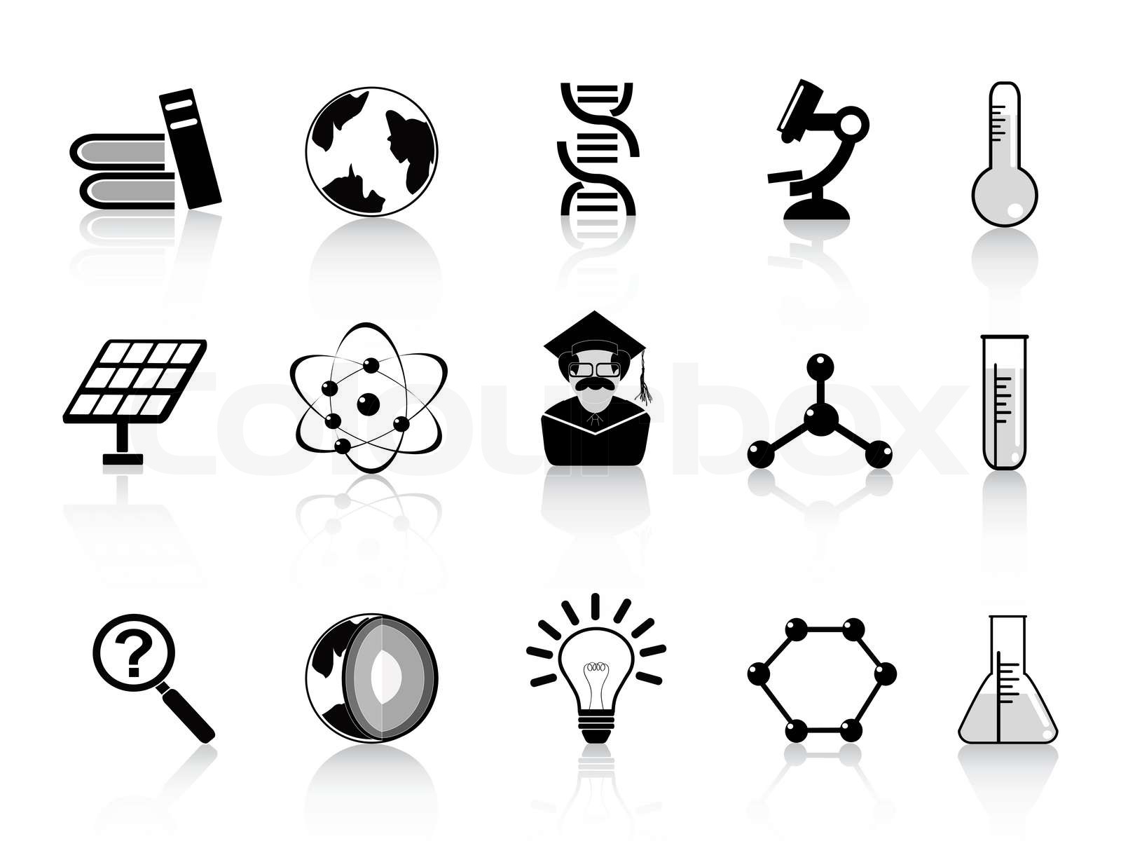 black science icons | Stock vector | Colourbox