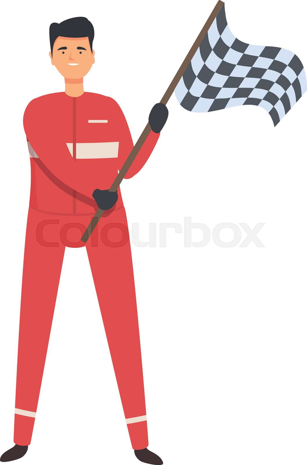 Race Car Flags Cartoon