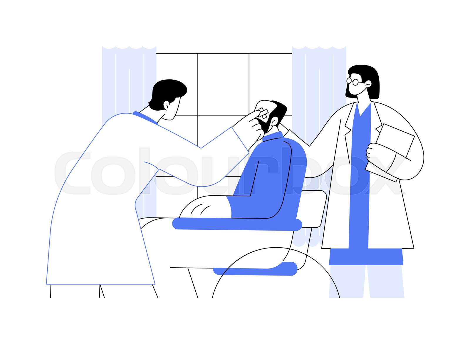 grå, stær, kirurgi | Stock vektor | Colourbox