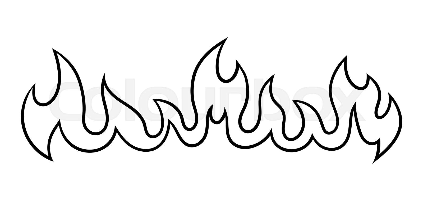 Illustration of stylized fire. Decorative element for design. | Stock ...