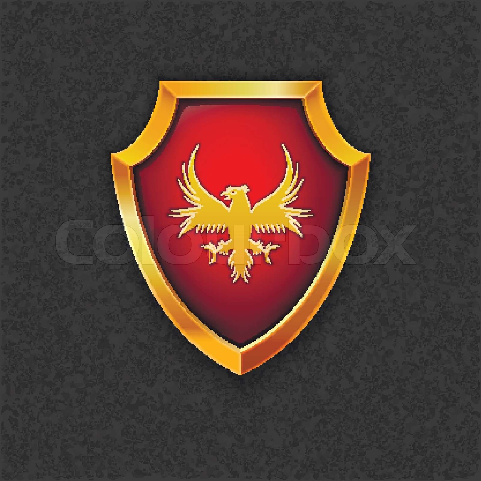 Shield with eagle. | Stock vector | Colourbox