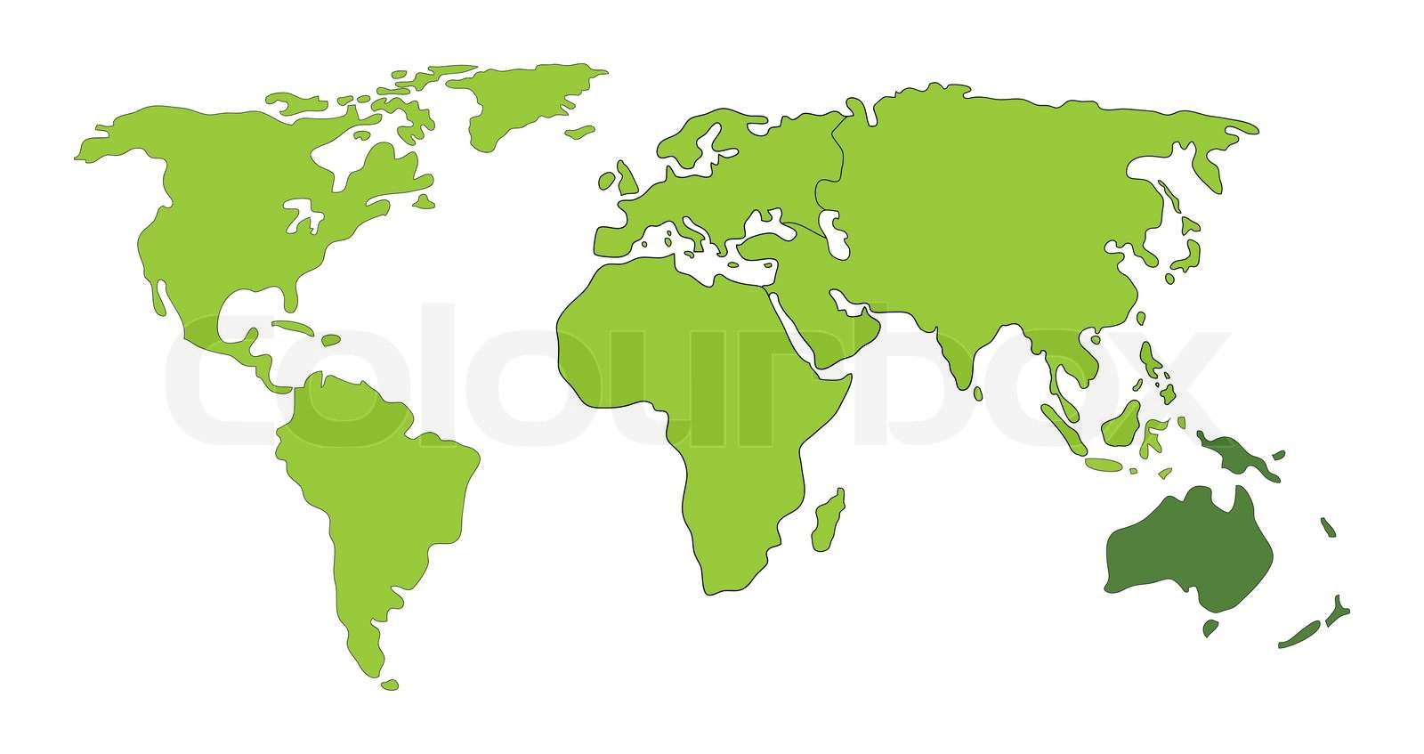 Australia world map | Stock vector | Colourbox