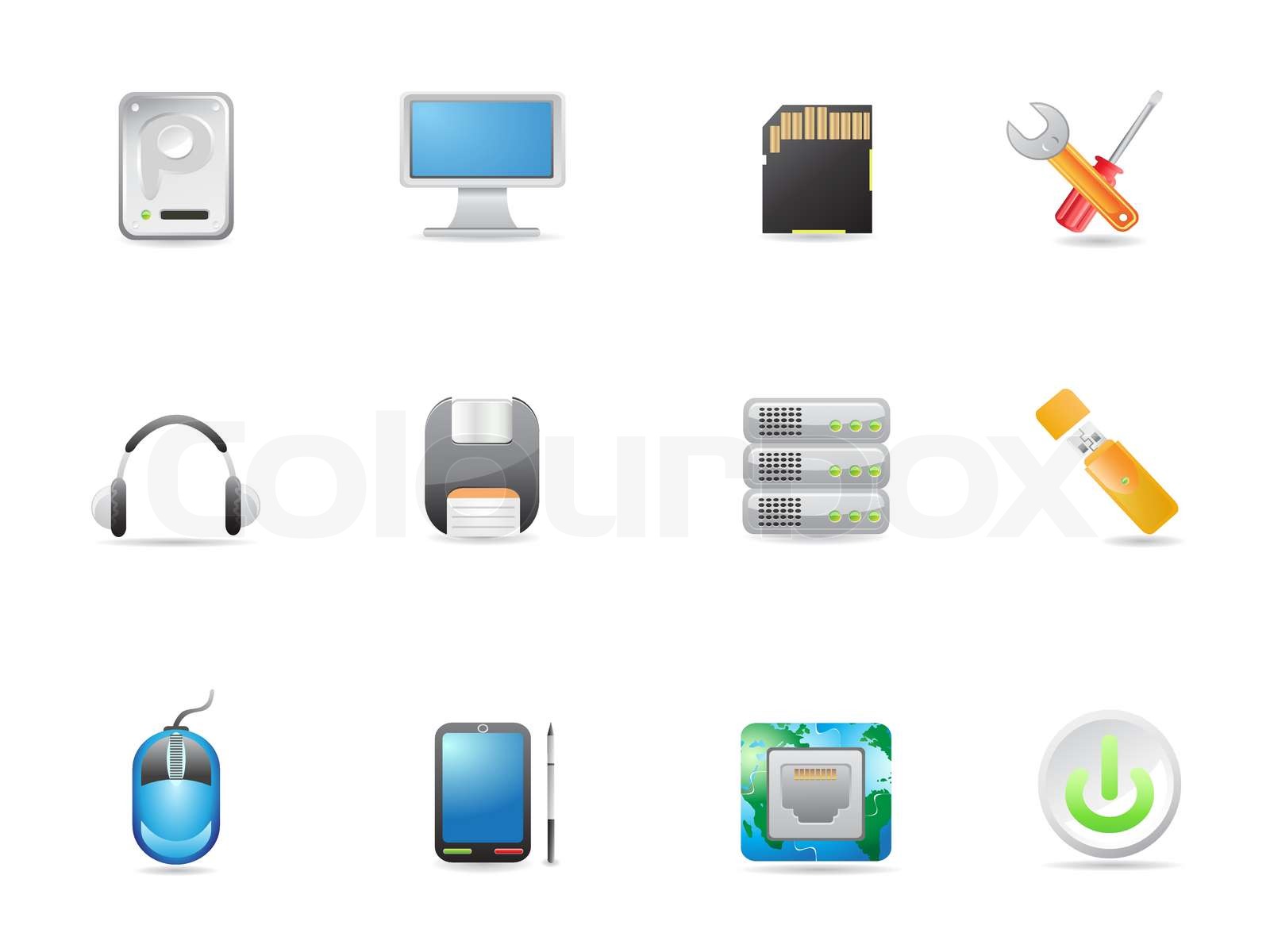 computer equipment icon | Stock vector | Colourbox