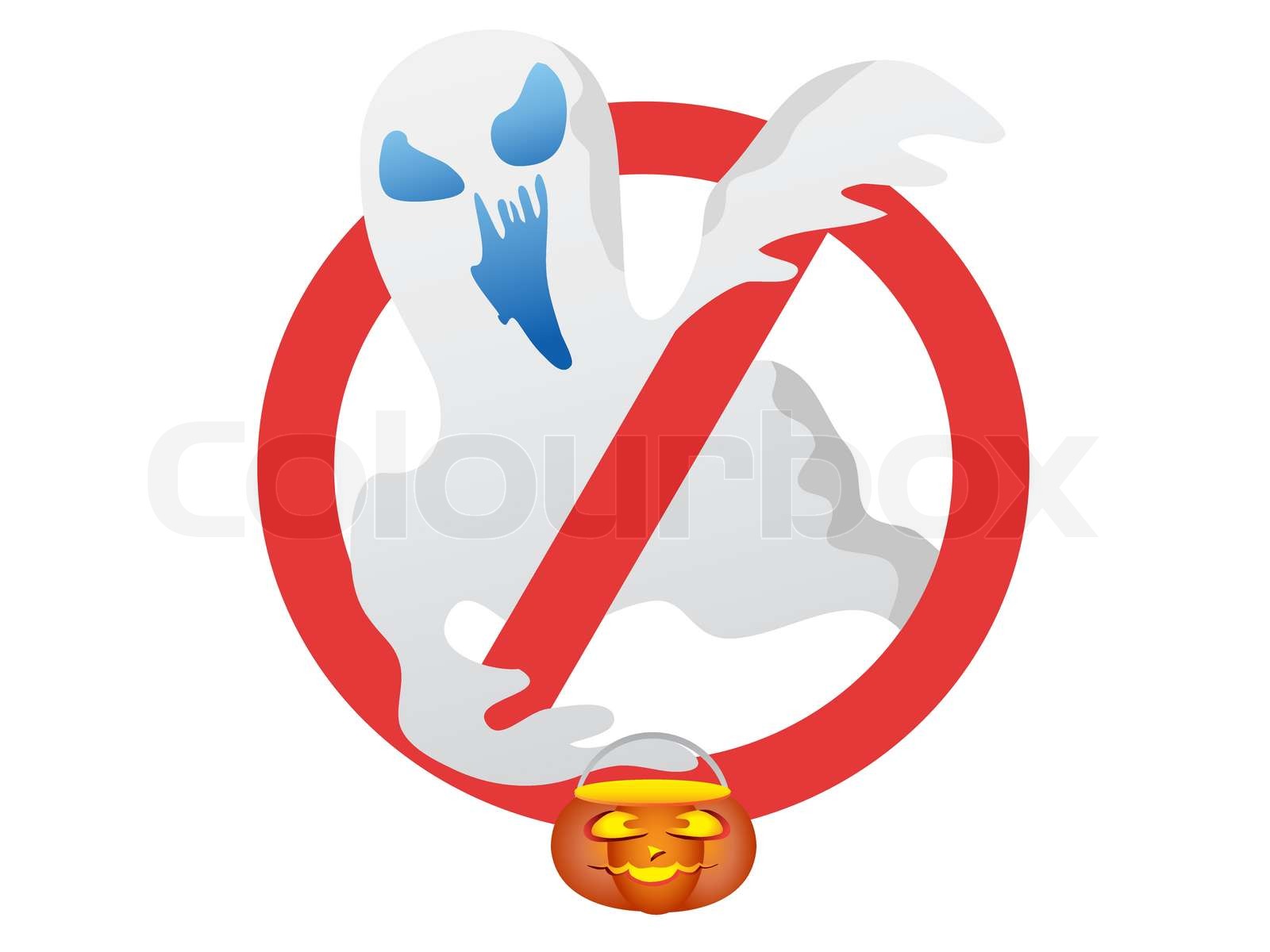 stop halloween ghost sign | Stock vector | Colourbox