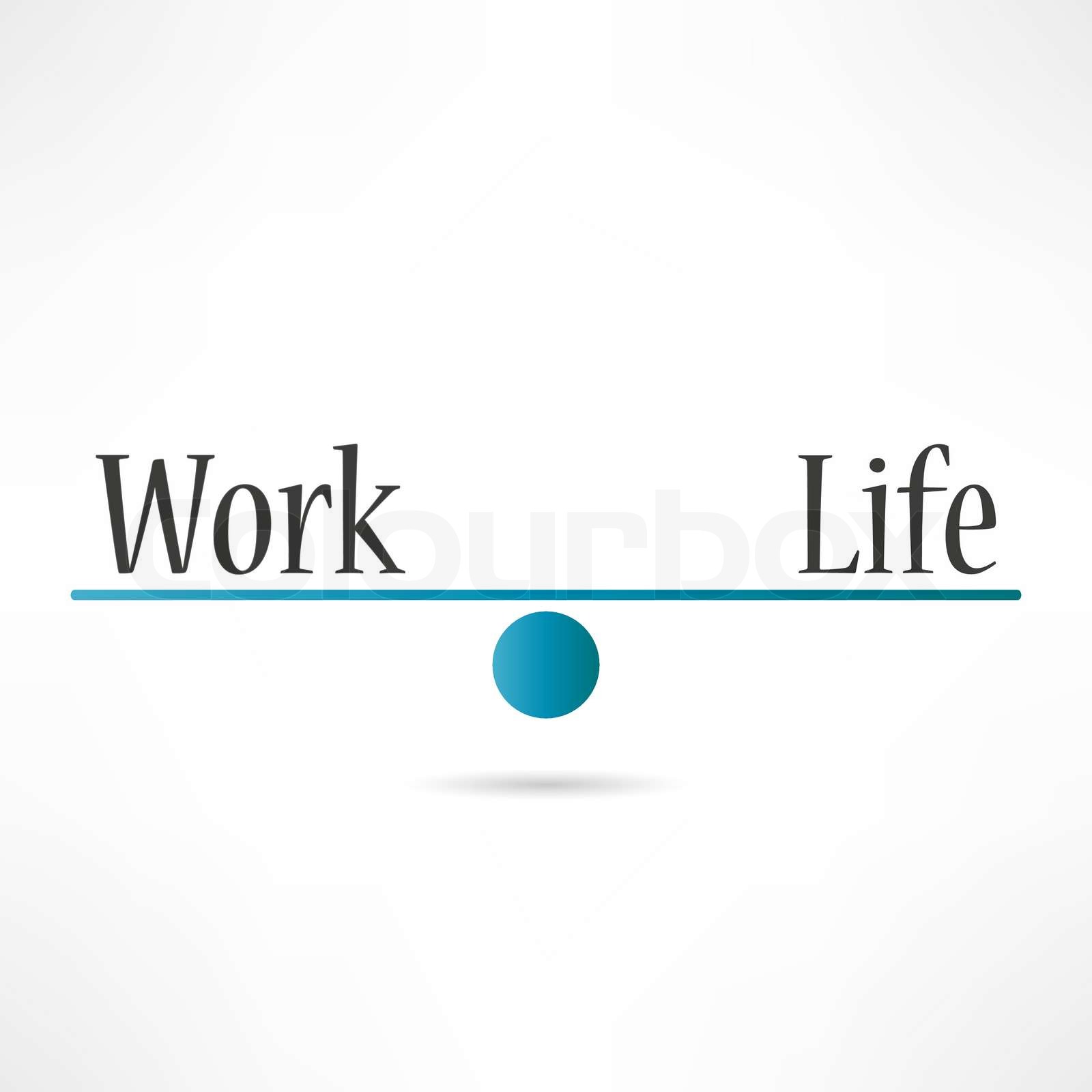 Work and life icon | Stock vector | Colourbox
