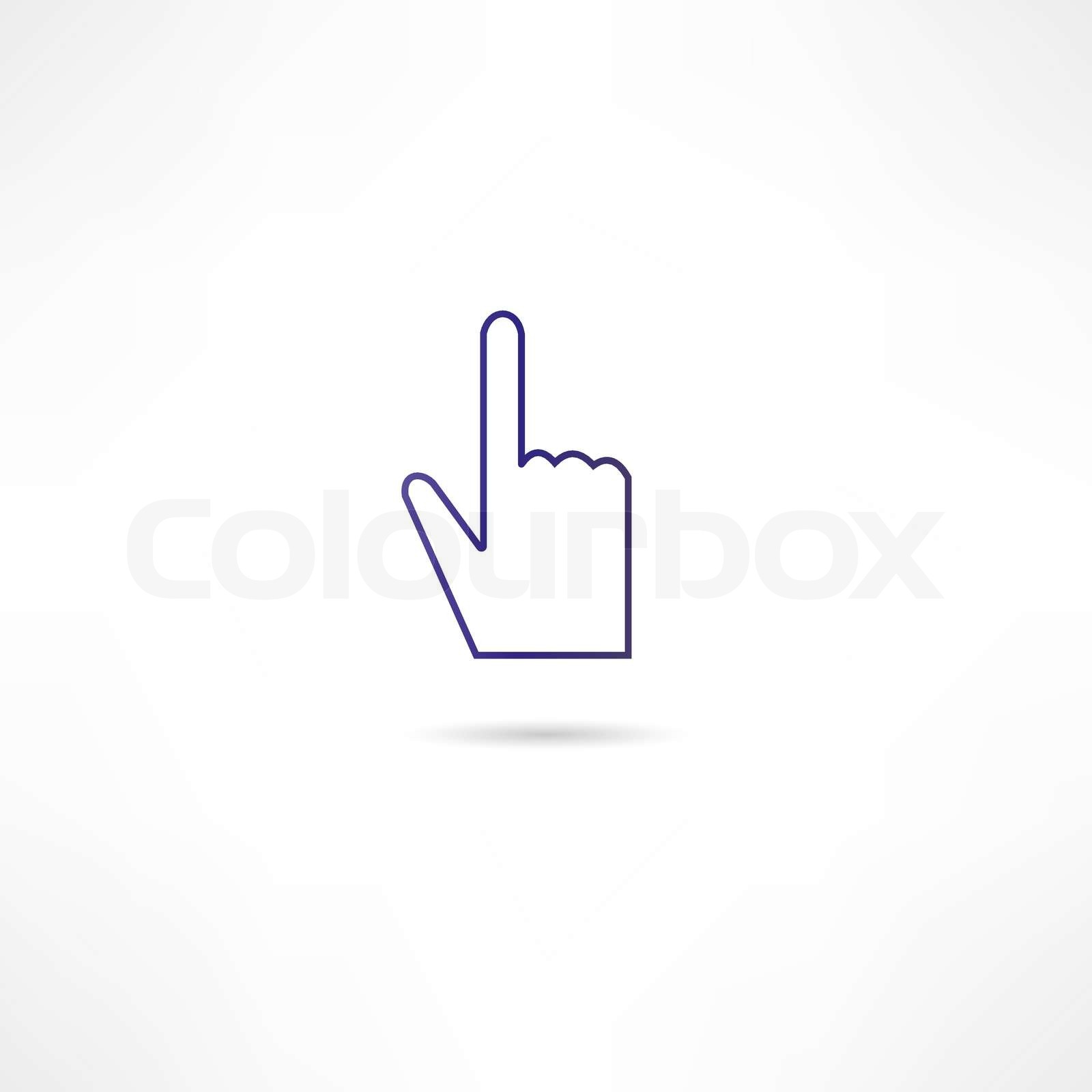 Index finger up | Stock vector | Colourbox