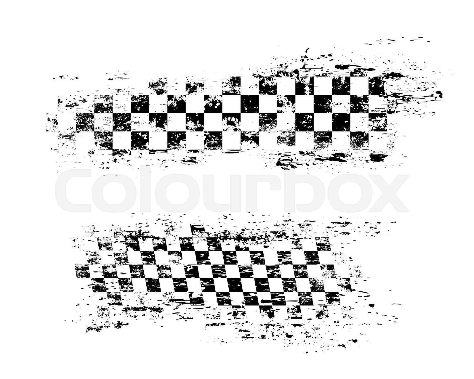 Grunge race flag, car rally or bike racing sport | Stock vector | Colourbox