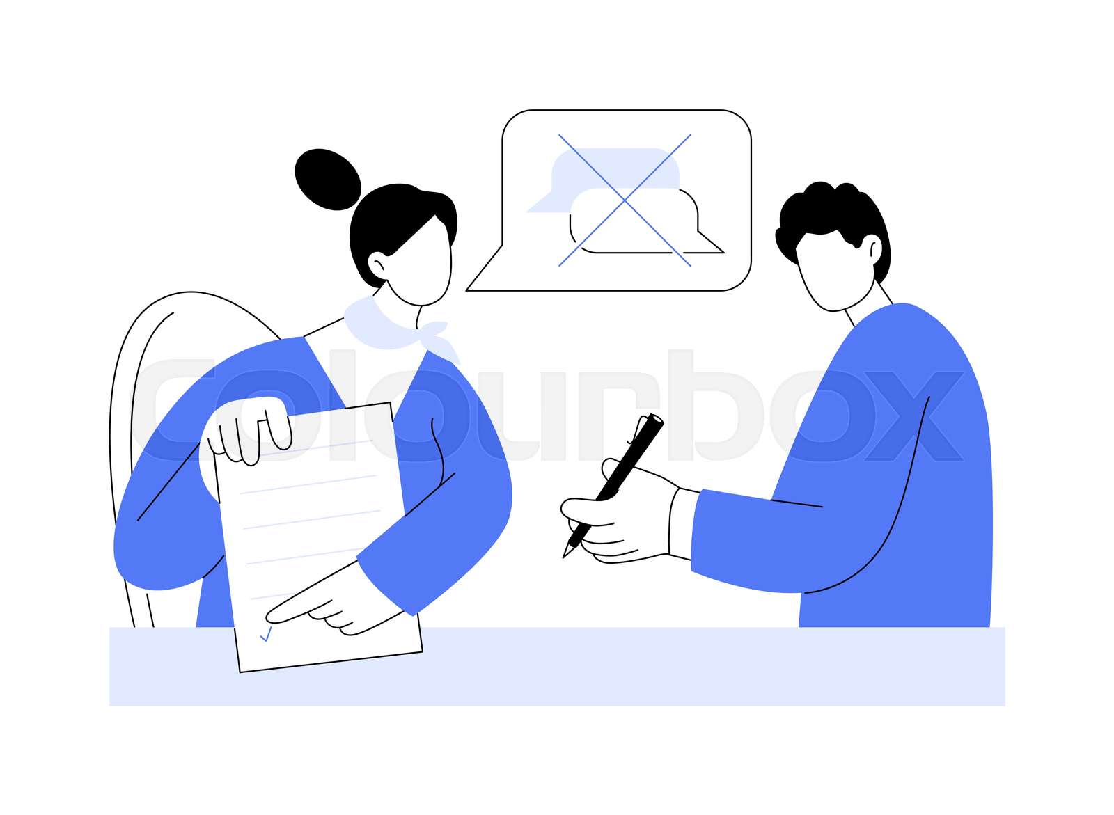 Non-disclosure agreement abstract concept vector illustration. | Stock ...