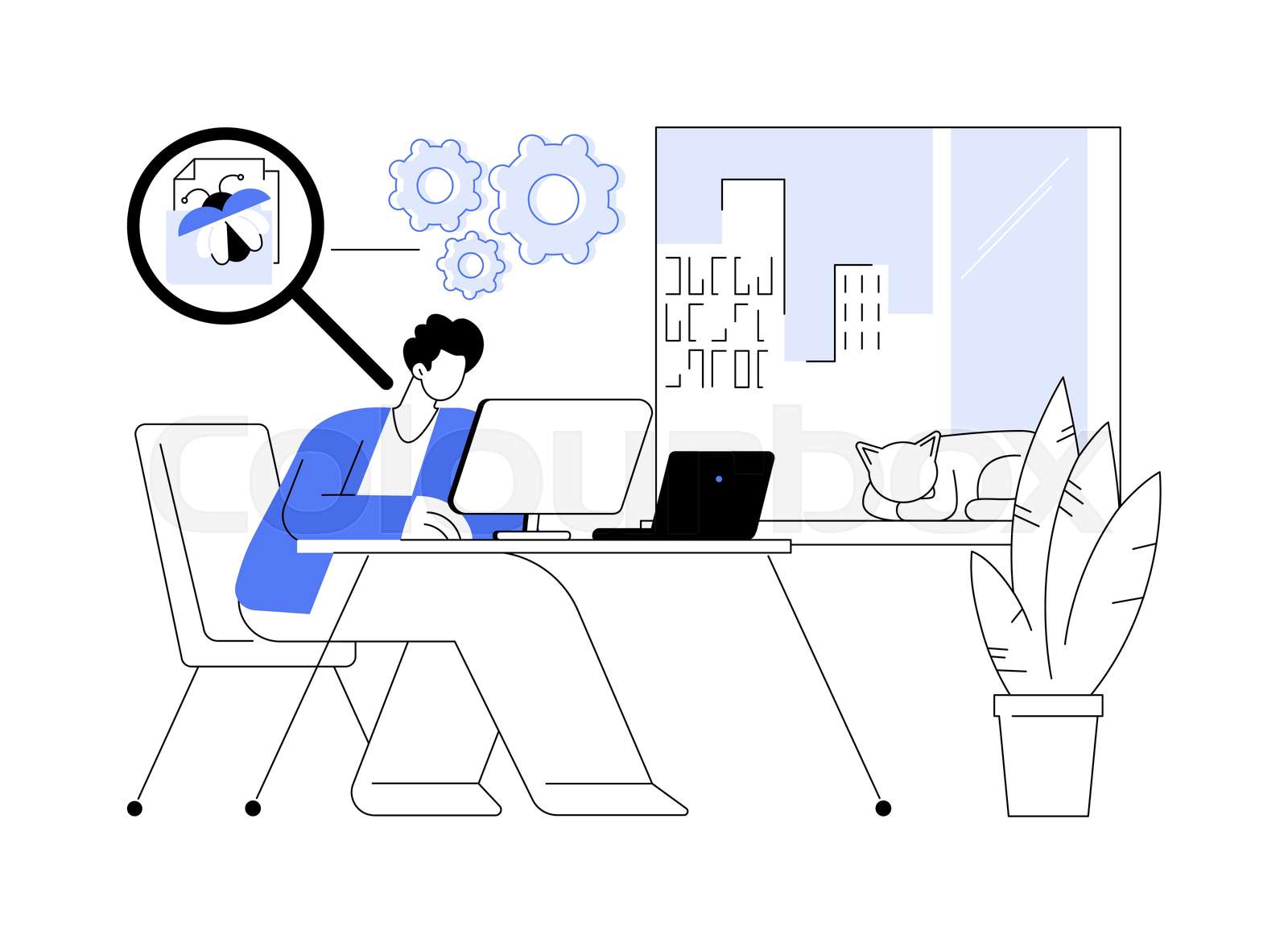 software, tester, abstrakt | Stock-Vektor | Colourbox