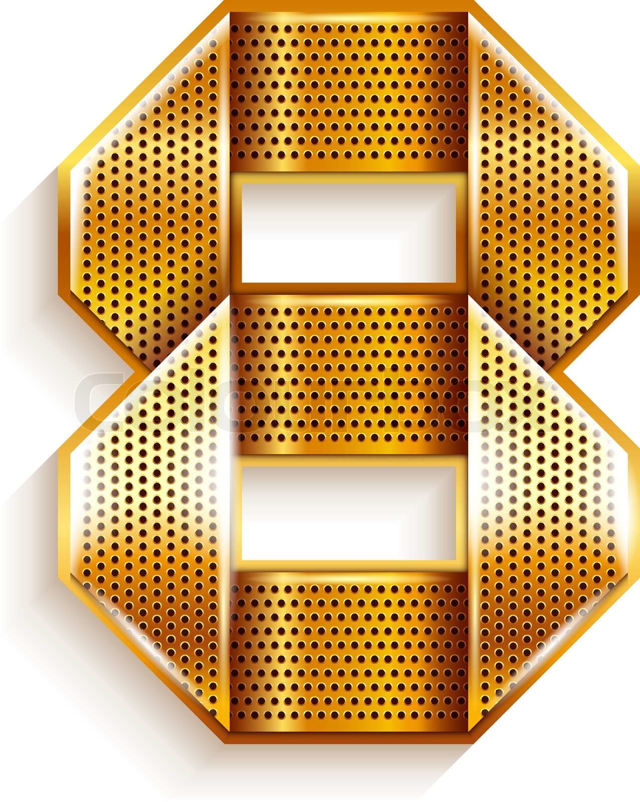Number Metal Gold Ribbon 8 Eight Stock Vector Colourbox number-metal-gold-ribbon-8-eight-stock-vector-colourbox