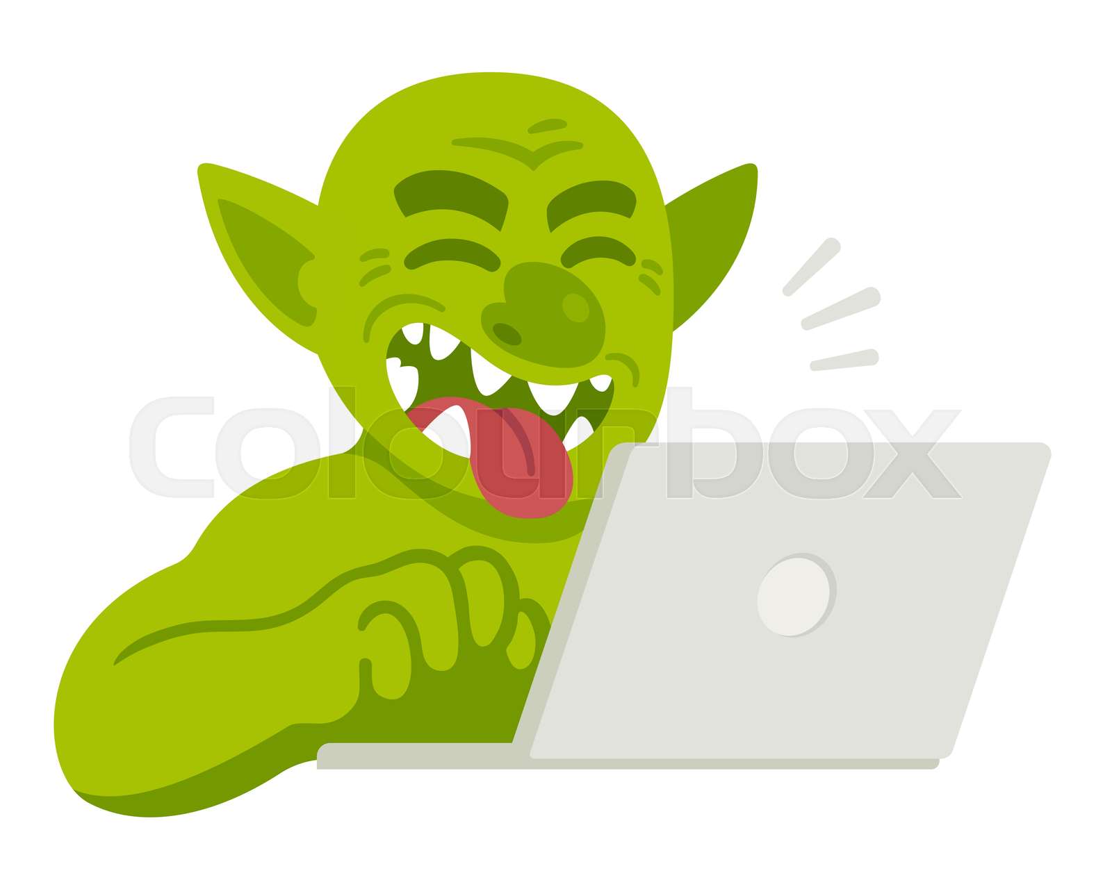 Cartoon internet troll | Stock vector | Colourbox