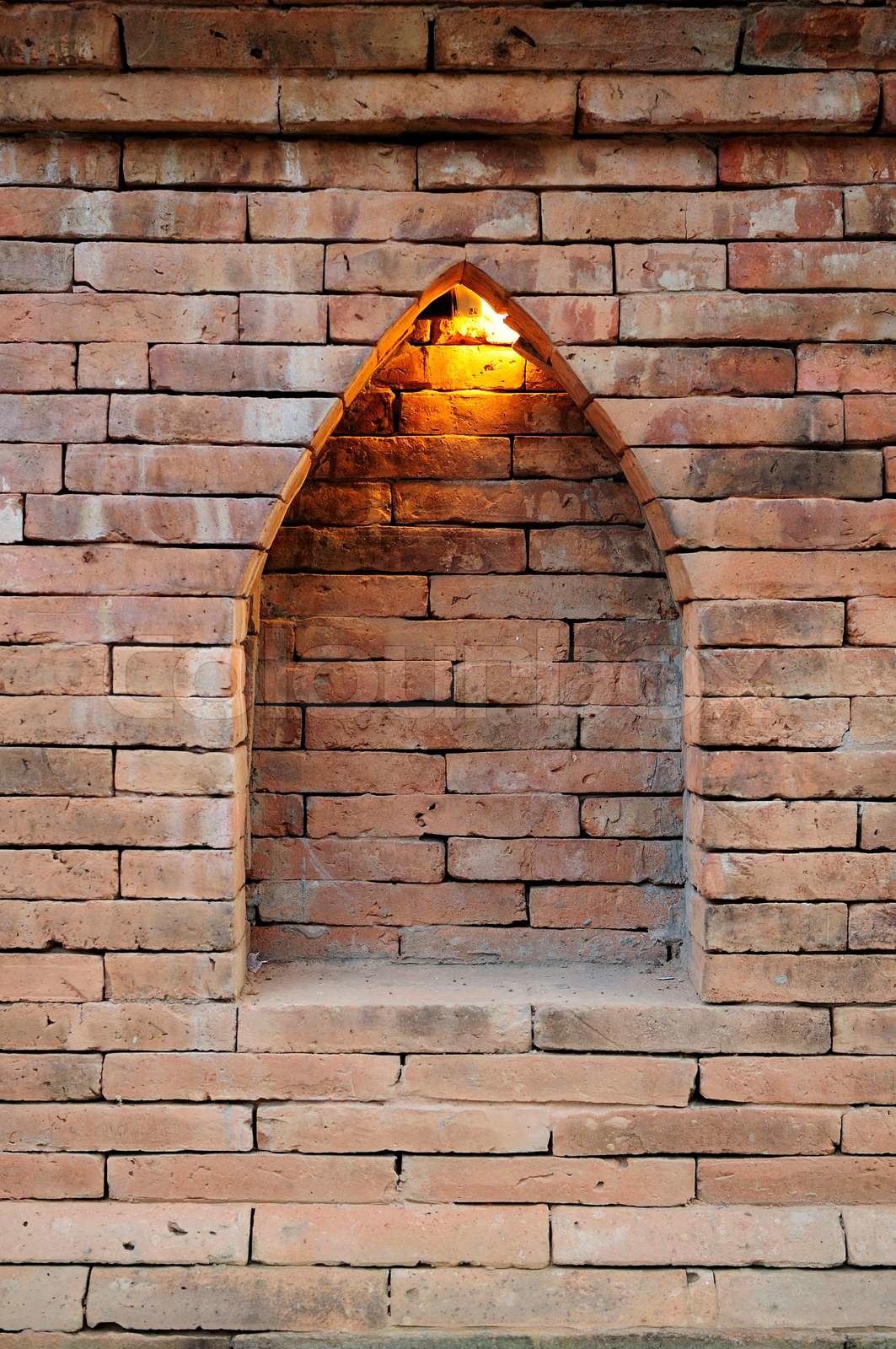 Brick Thai wall design | Stock image | Colourbox