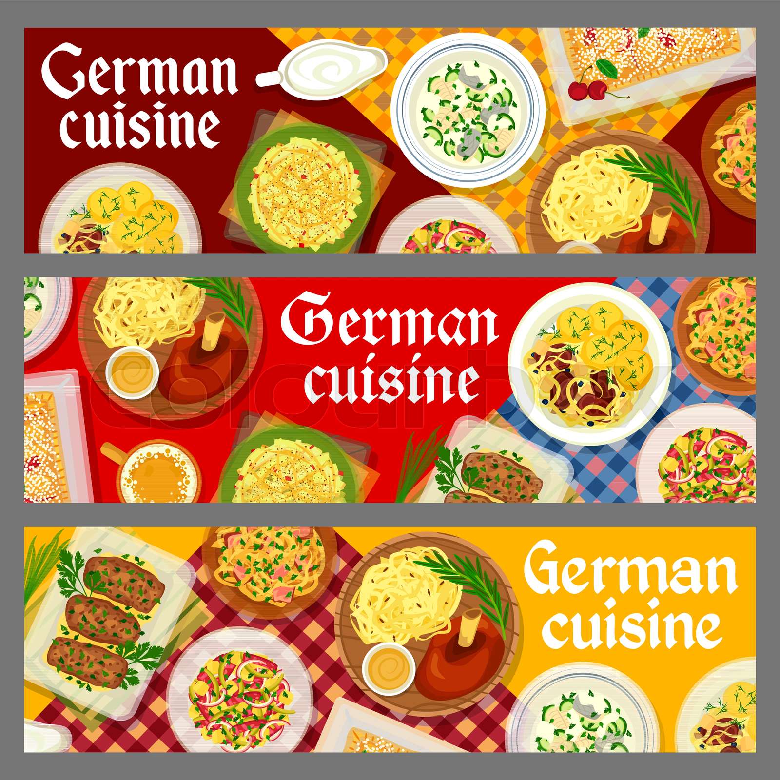 tyske, retter, restaurant | Stock vektor | Colourbox