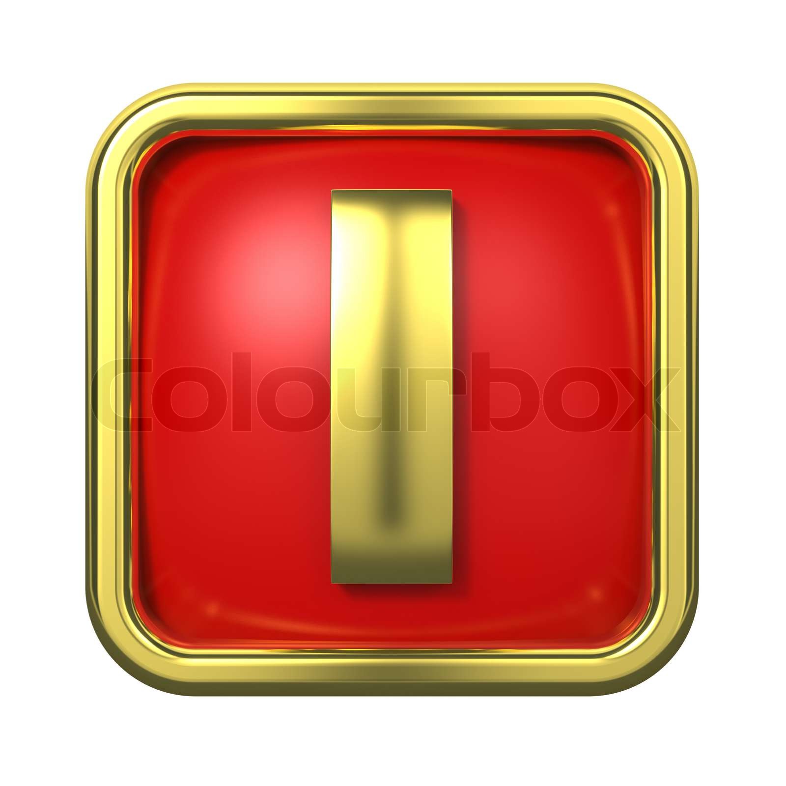 Gold Letter on Red Background | Stock image | Colourbox