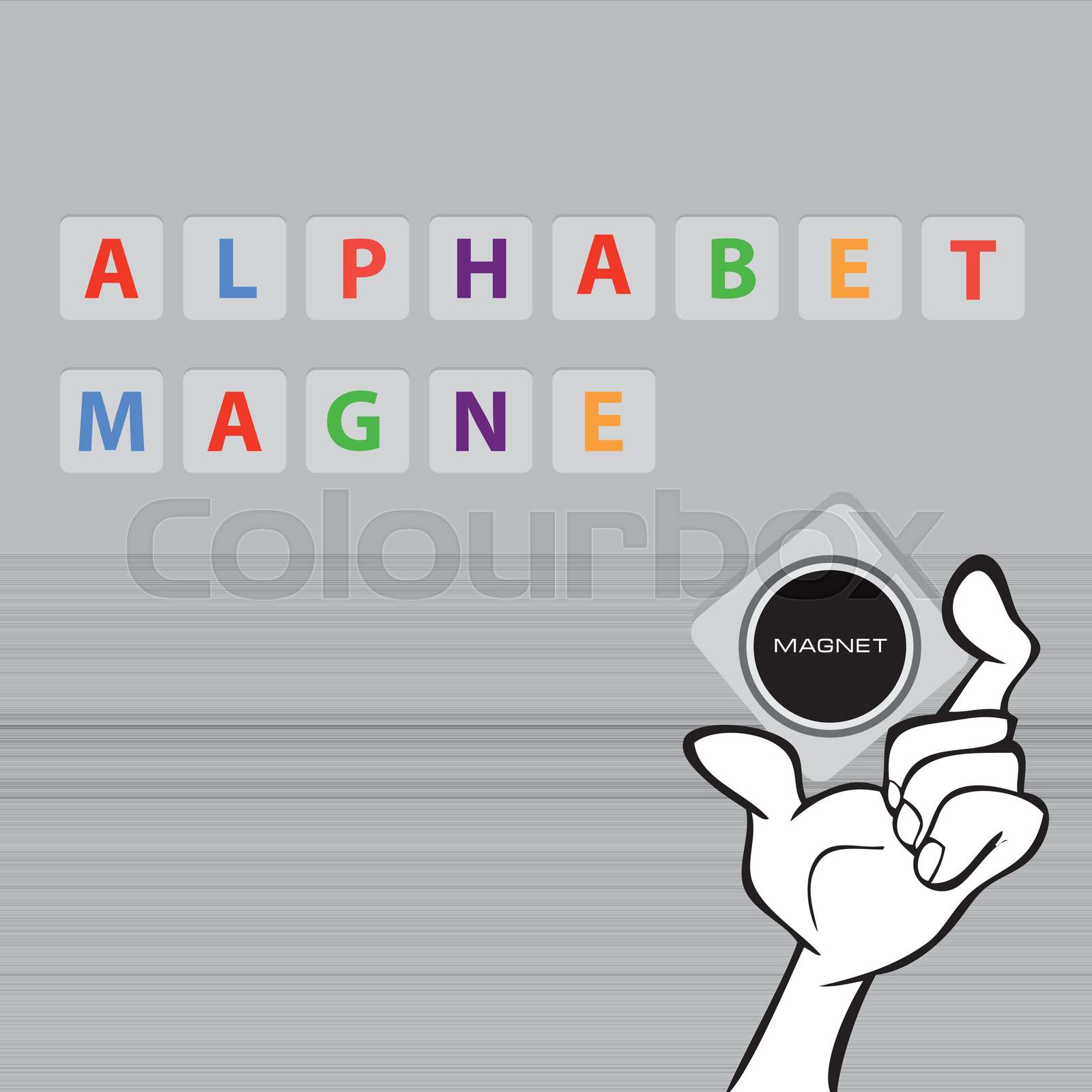 Alphabet Magnet | Stock vector | Colourbox