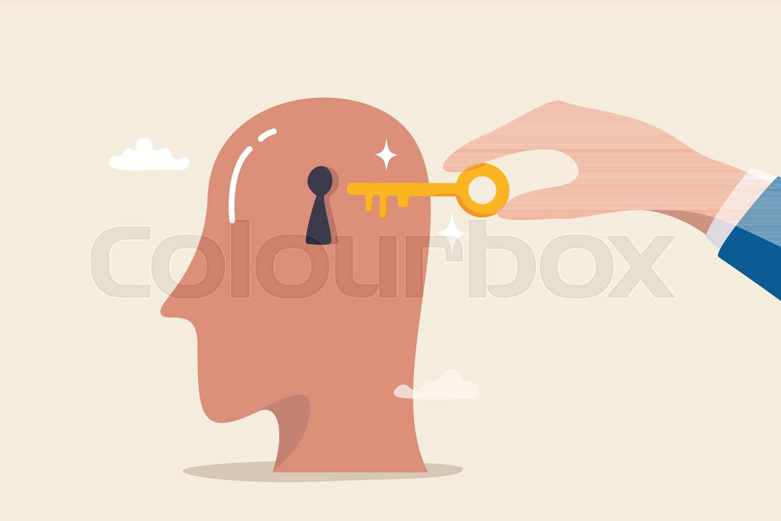 unlock-potential-head | Stock vector | Colourbox