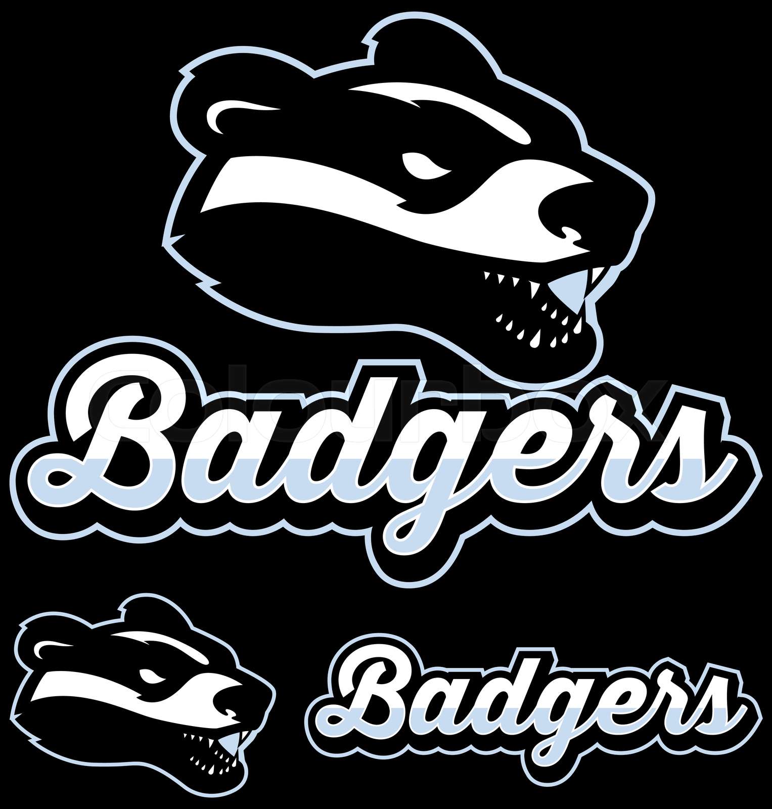 Badgers Team Mascot | Stock vector | Colourbox