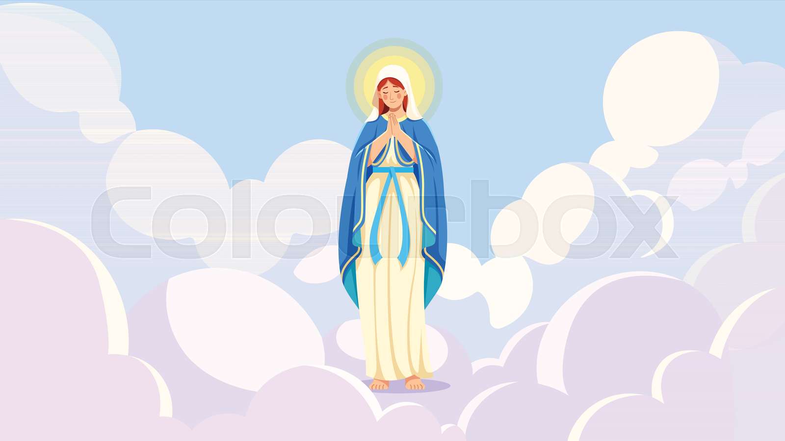Virgin Mary Praying | Stock vector | Colourbox
