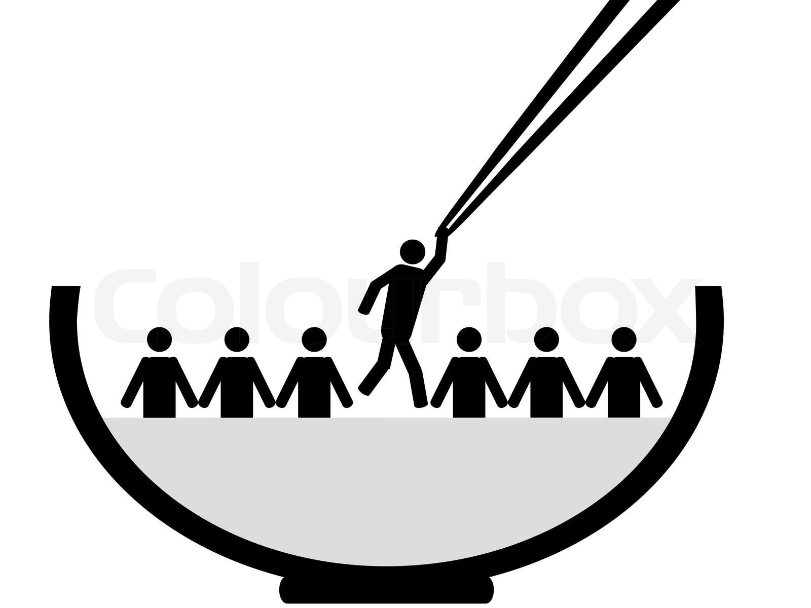 A person is picked | Stock vector | Colourbox
