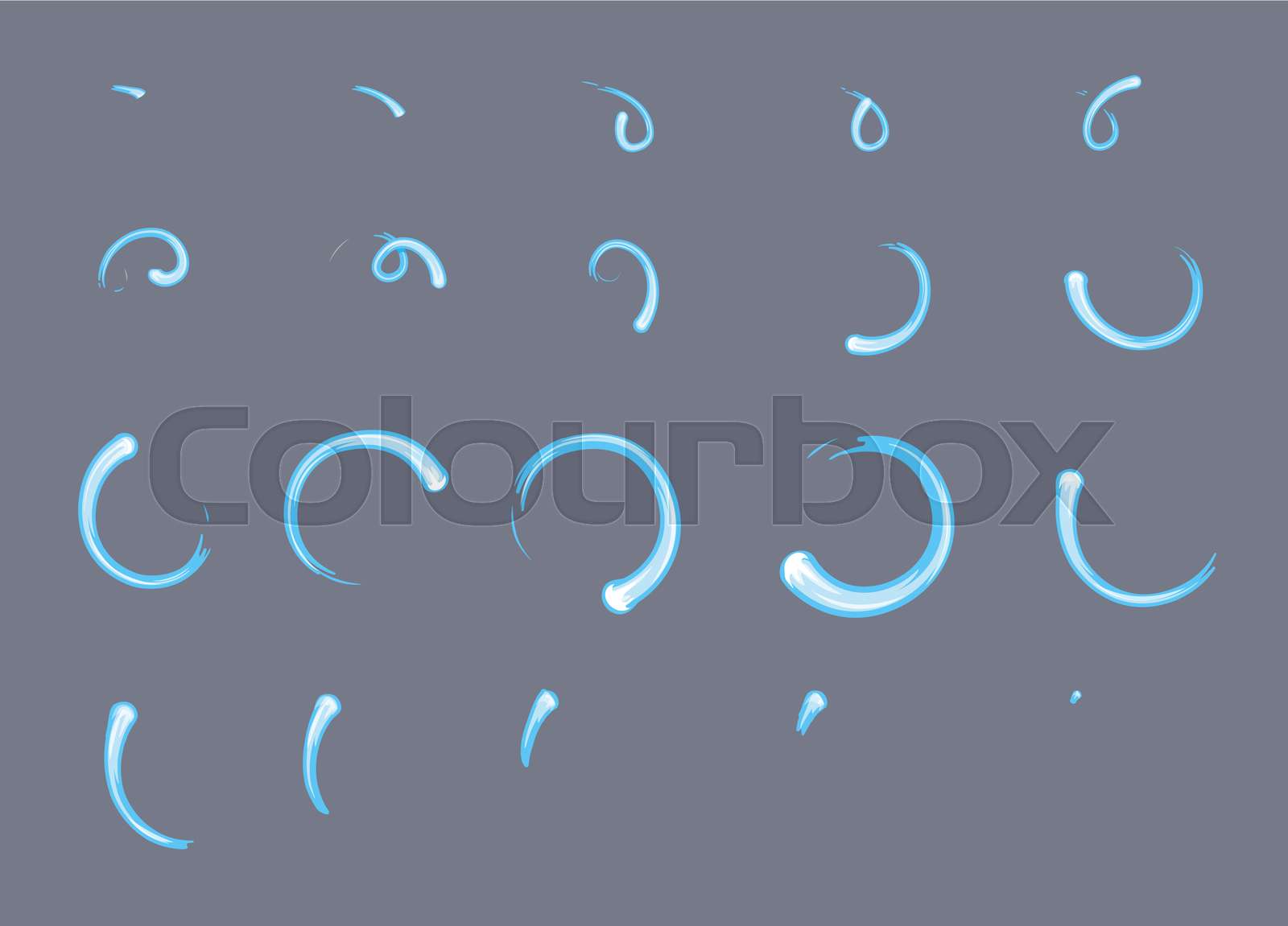 Water motion sprite sheet, Vfx rotate animation | Stock vector | Colourbox Water motion sprite sheet, Vfx rotate animation | Stock vector | Colourbox
