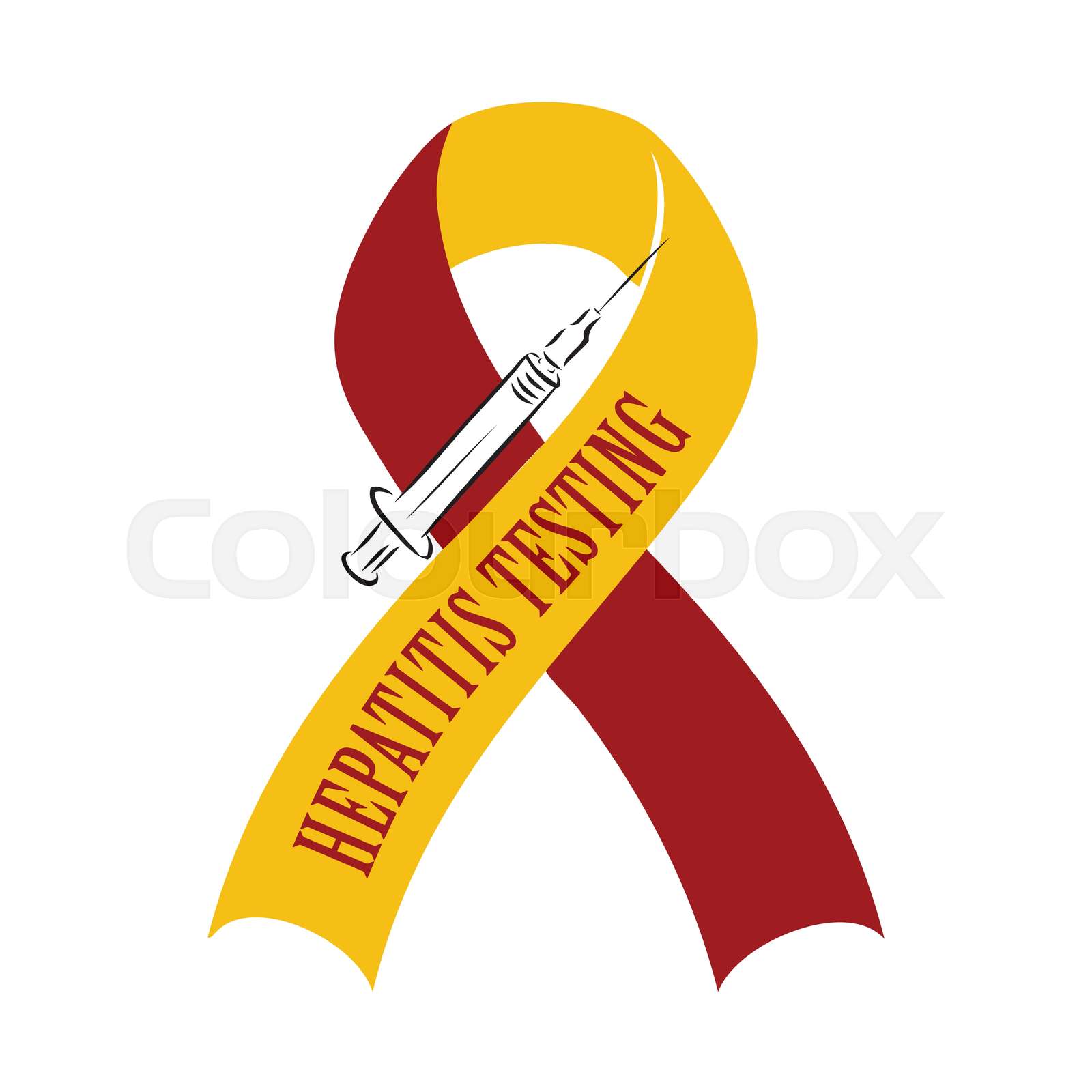 Ribbon Hepatitis Testing | Stock vector | Colourbox