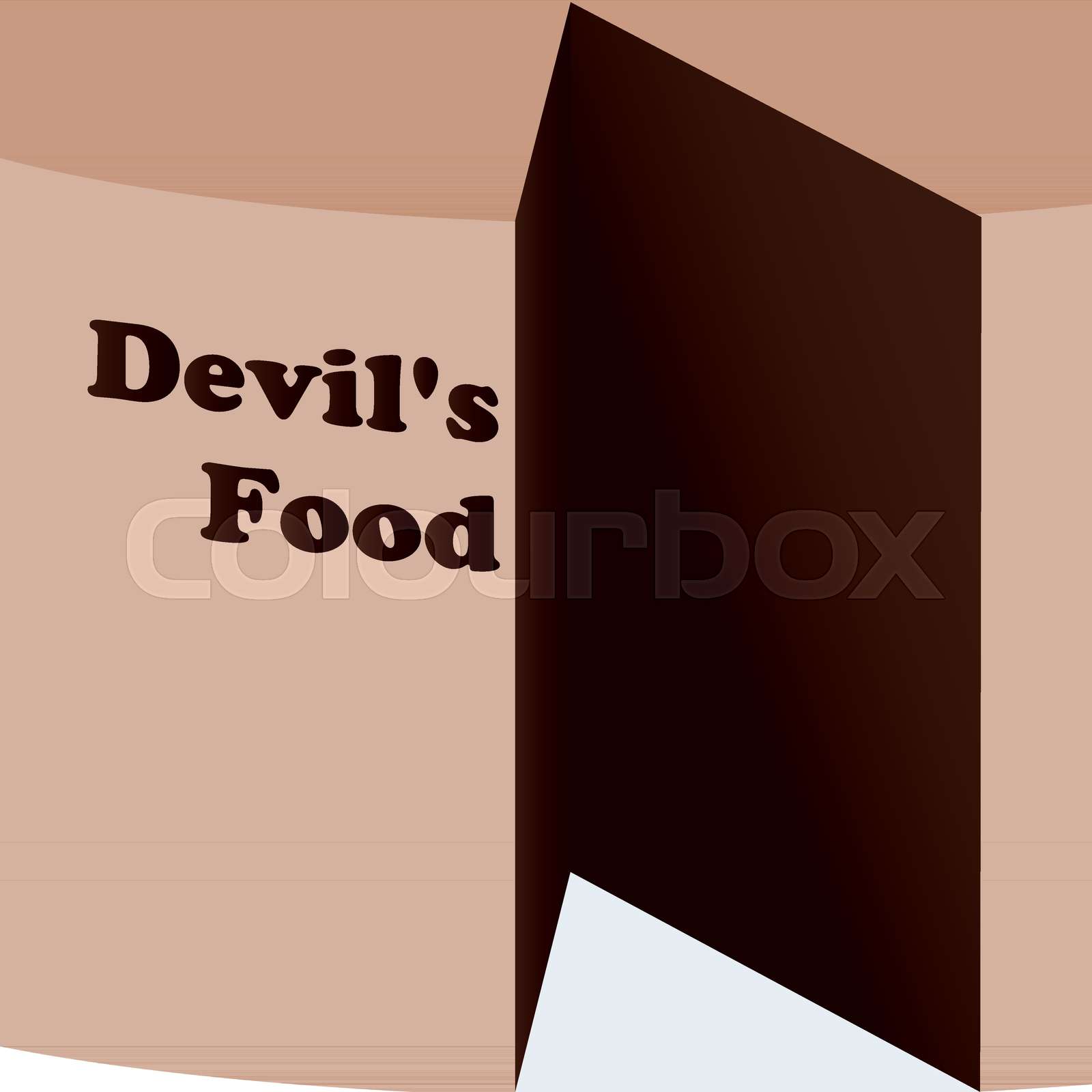 Chocolate cake devil food | Stock vector | Colourbox