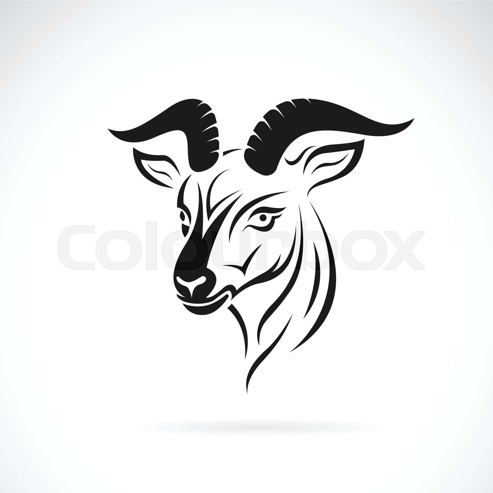 Billy Goat Head Silhouette