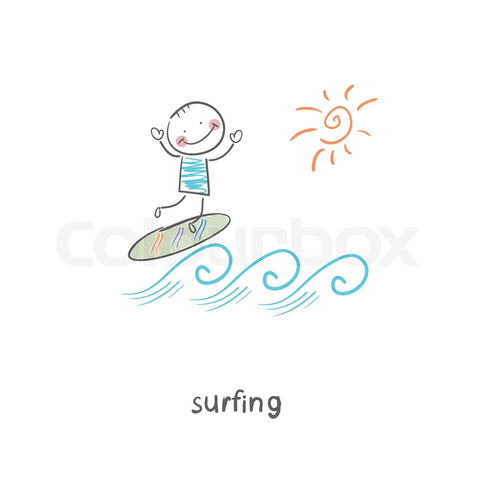Surfer Illustration | Stock vector | Colourbox