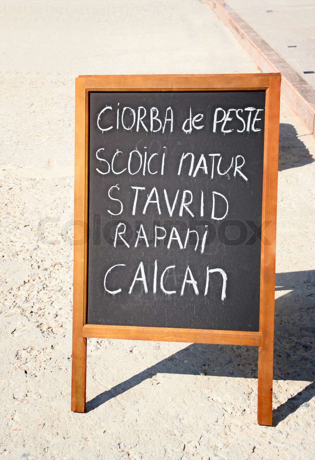 Restaurant menu tavle | Stock foto | Colourbox