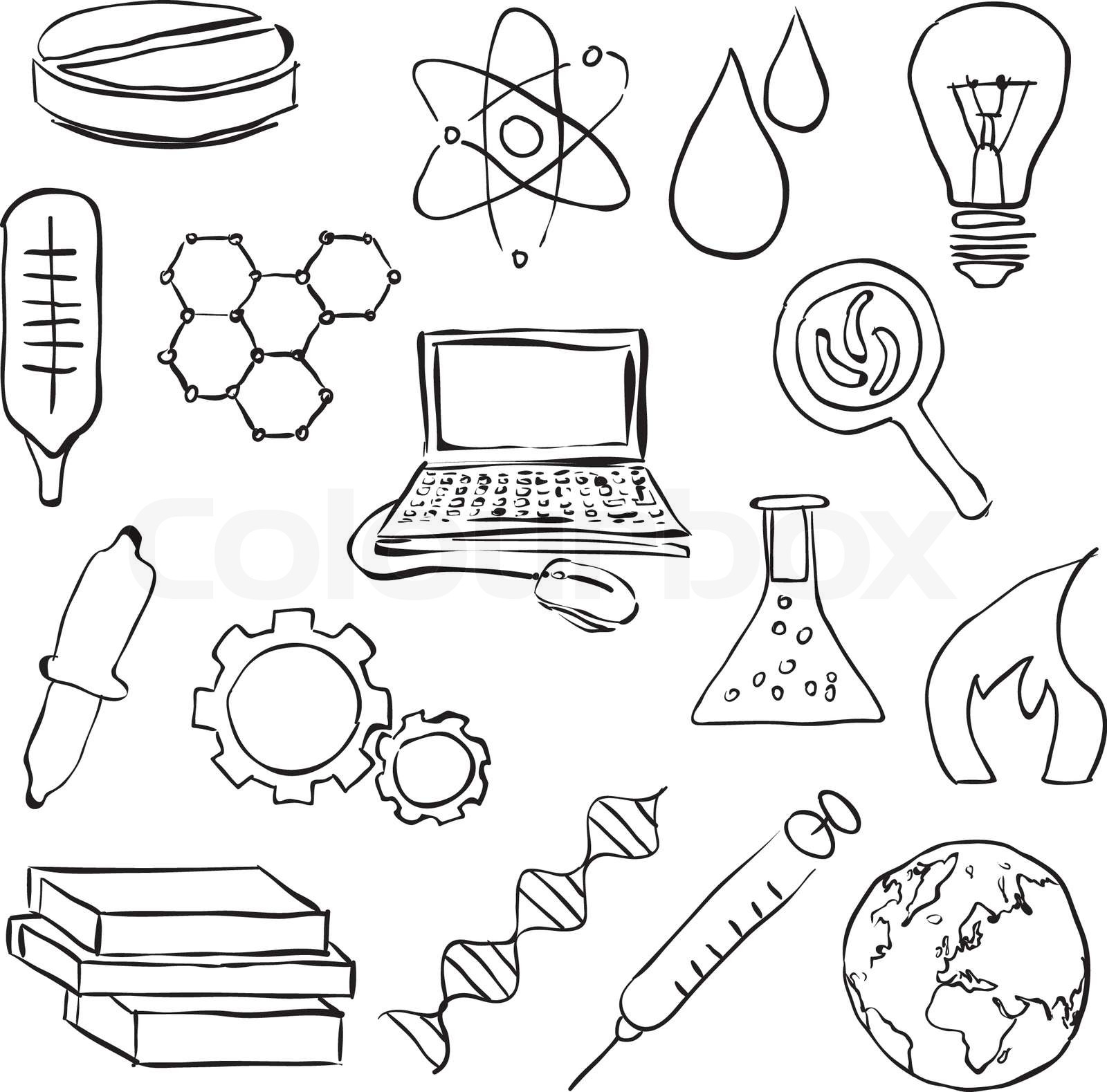 sketch science images | Stock vector | Colourbox