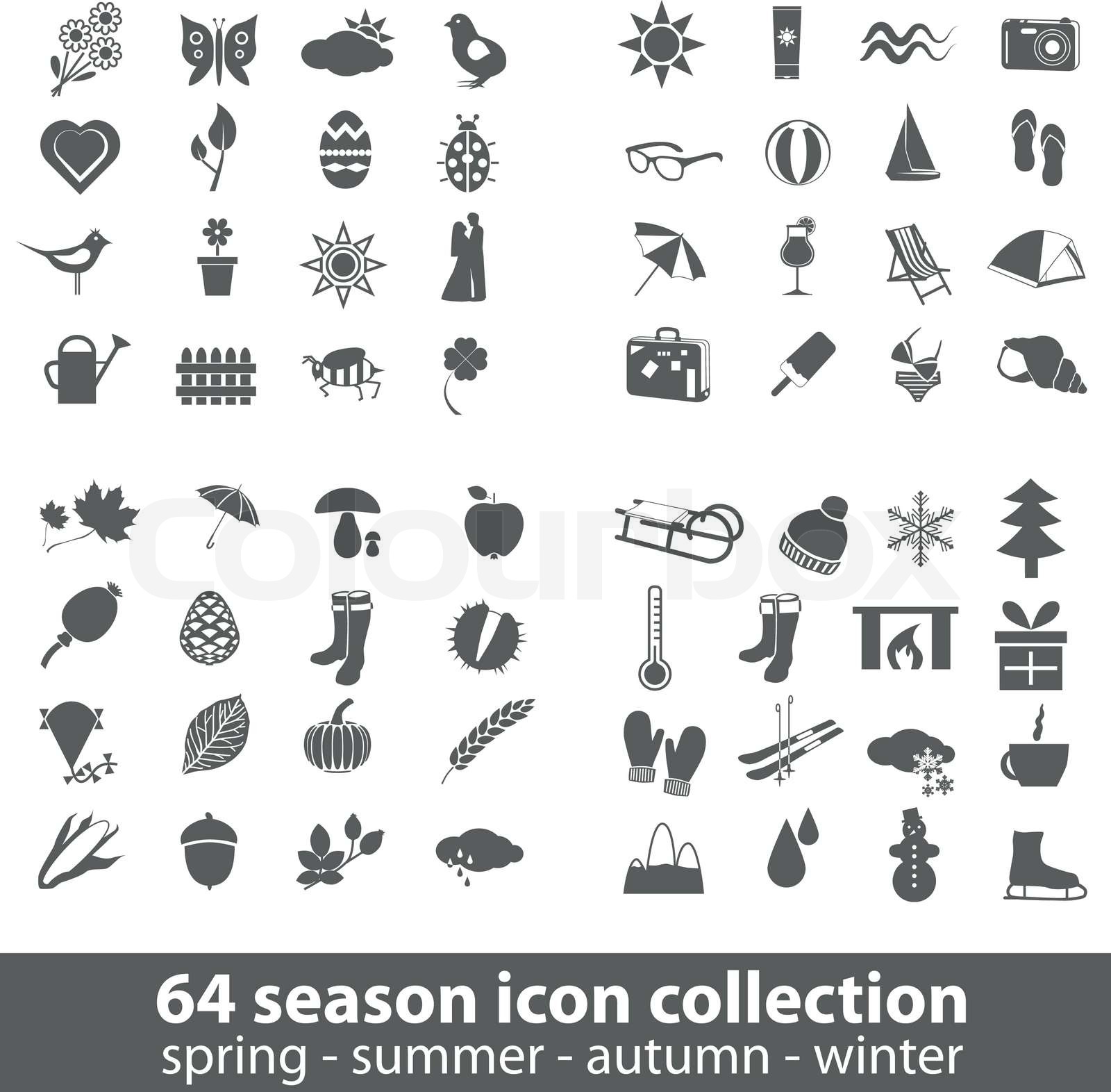 season icons | Stock vector | Colourbox