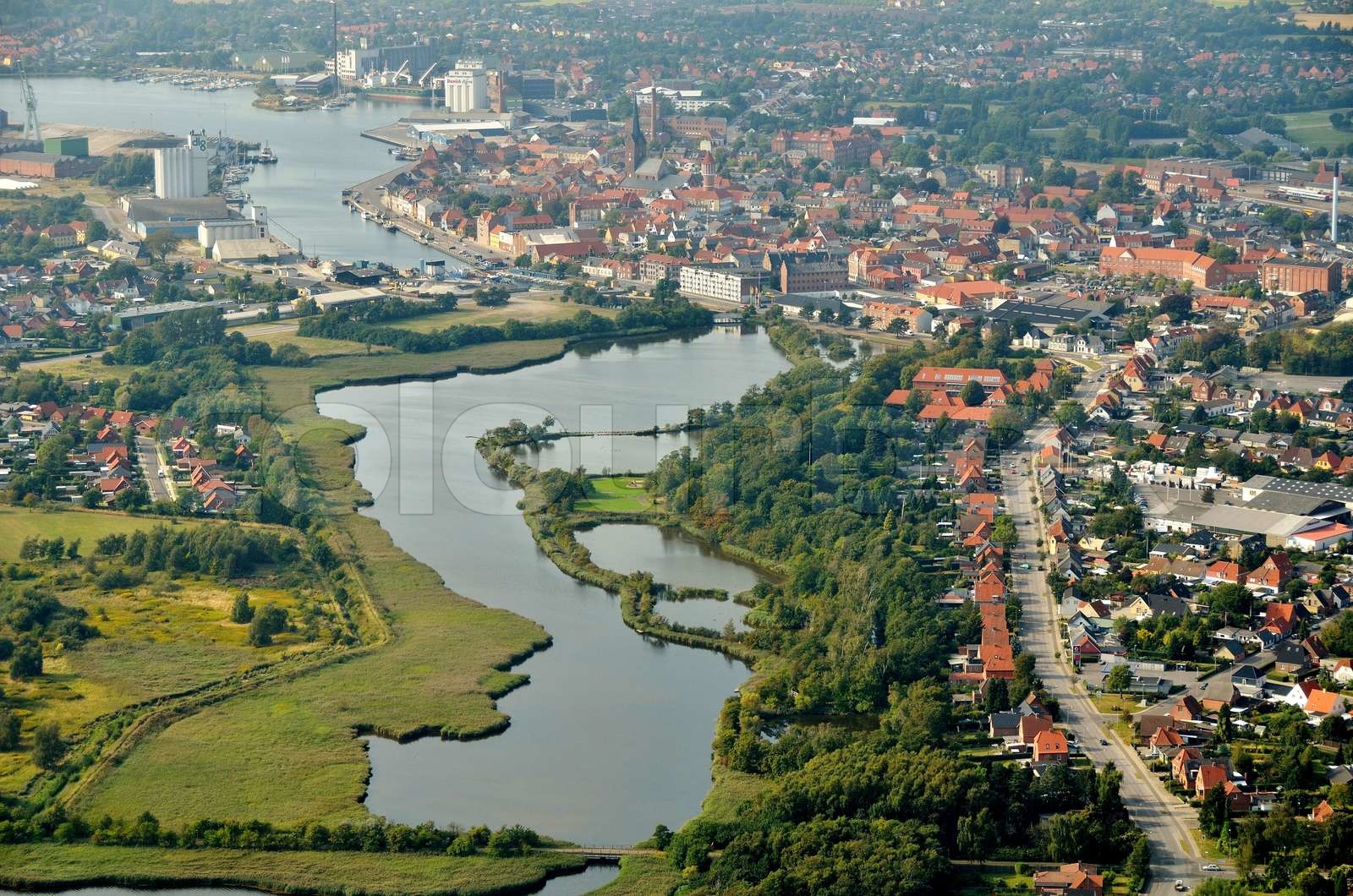 Nakskov set fra luften | Stock foto | Colourbox