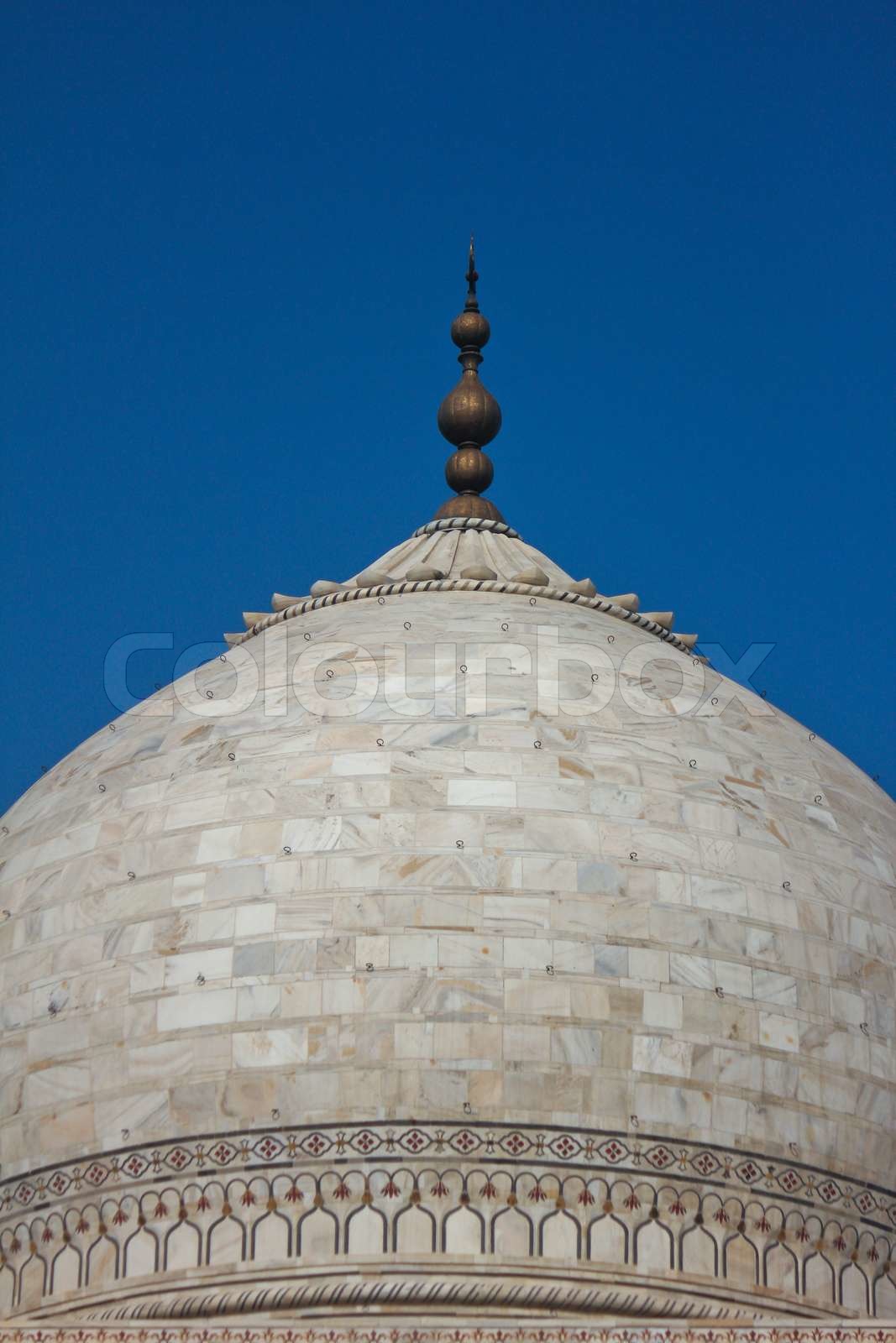 External decoration details of Taj Mahal, India | Stock image | Colourbox