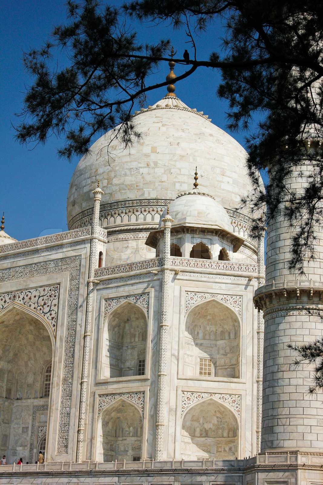 External decoration details of Taj Mahal, India | Stock image | Colourbox