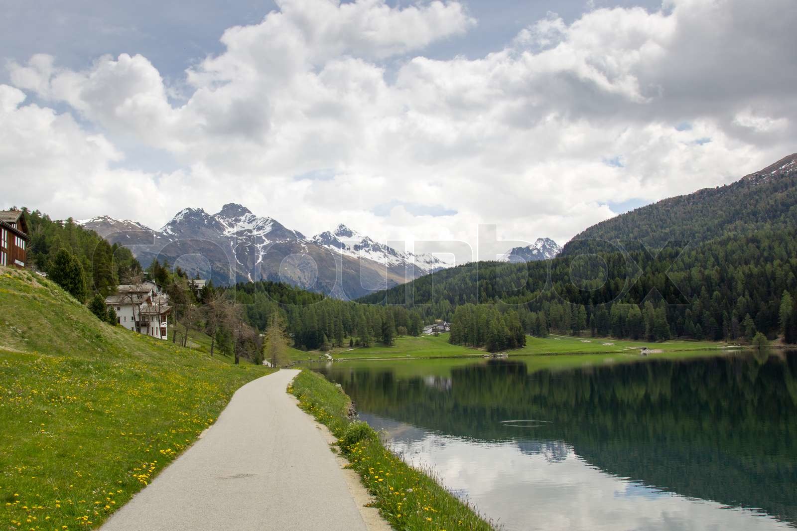 Lake St Moritz , Switzerland | Stock image | Colourbox