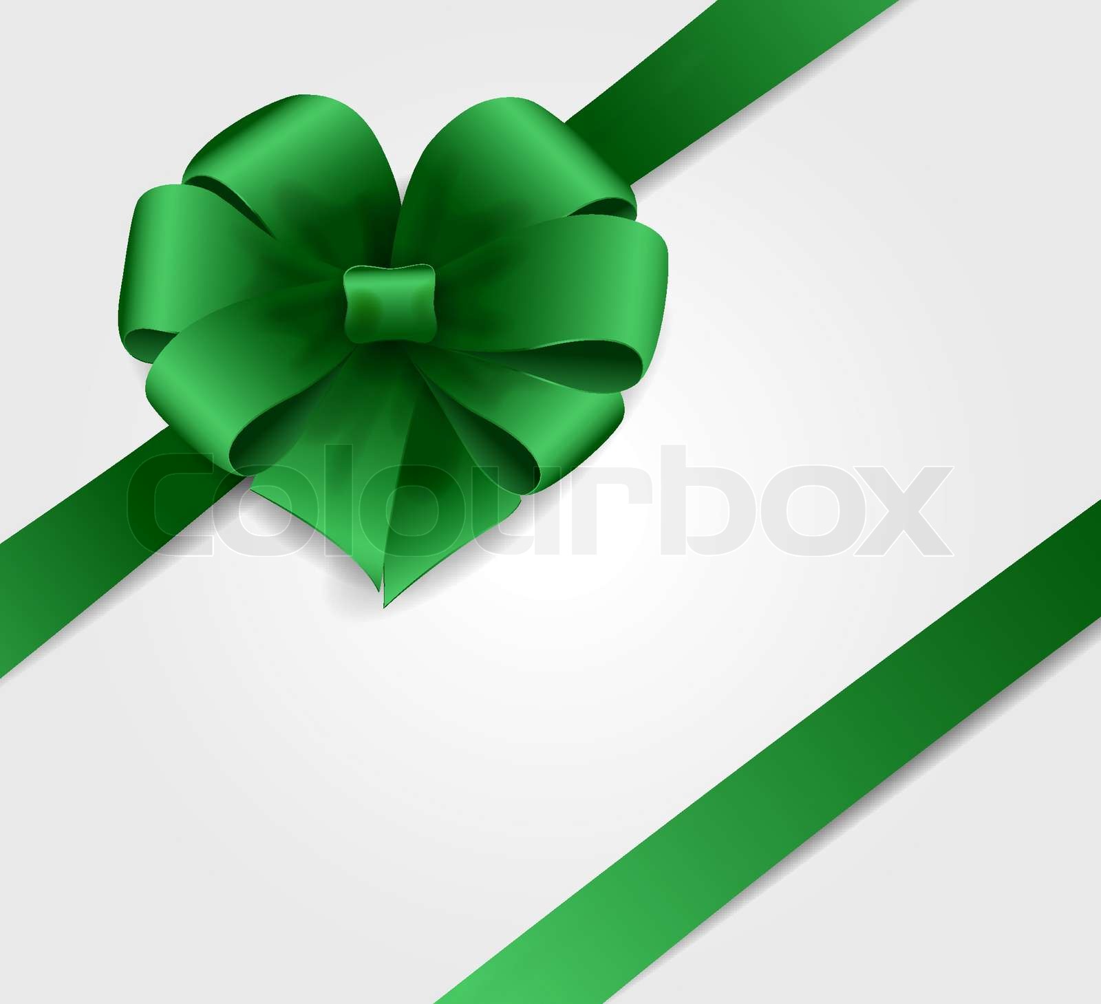 Green bow | Stock vector | Colourbox