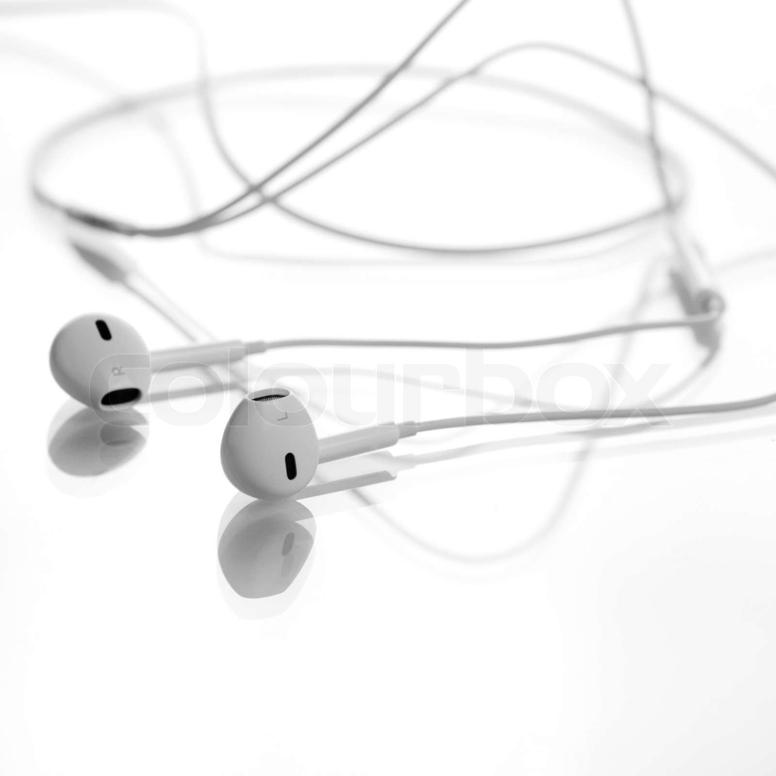 white Headphones | Stock image | Colourbox