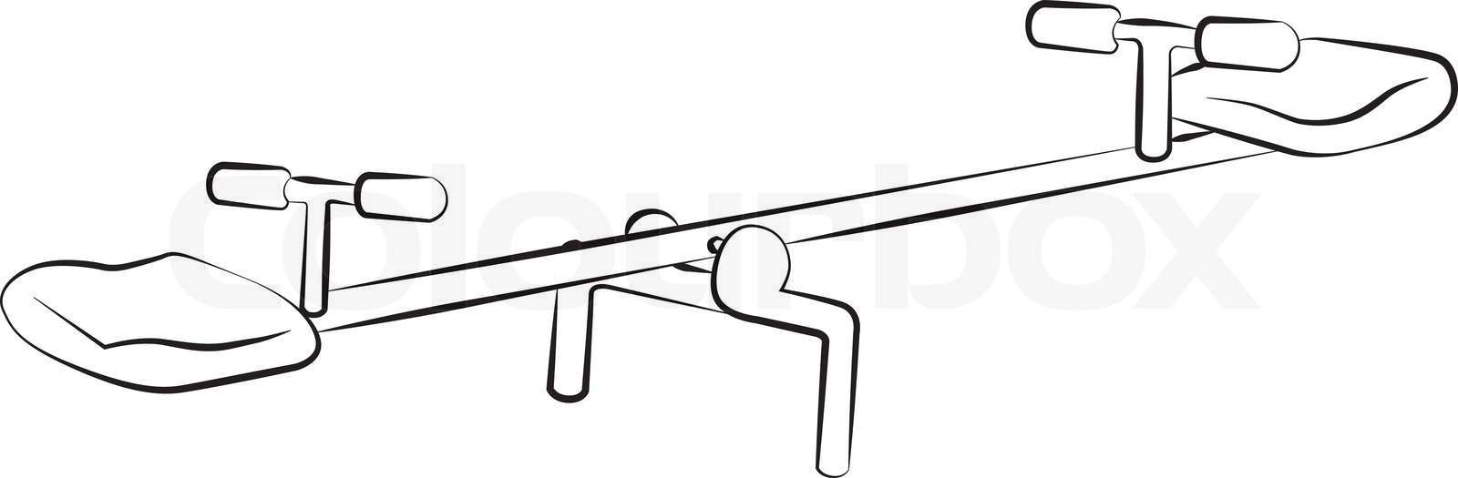 See Saw Clip Art Black And White