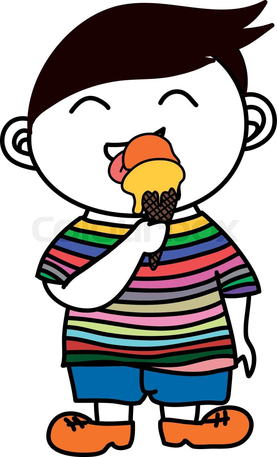 kid spiser is | Stock vektor | Colourbox