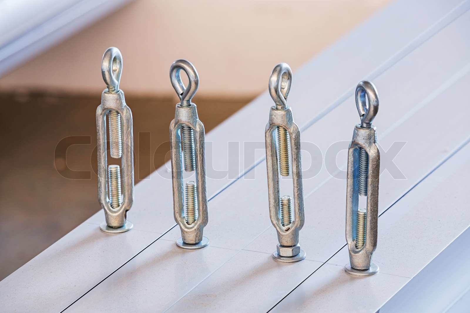 Turnbuckles and aluminum bar | Stock image | Colourbox