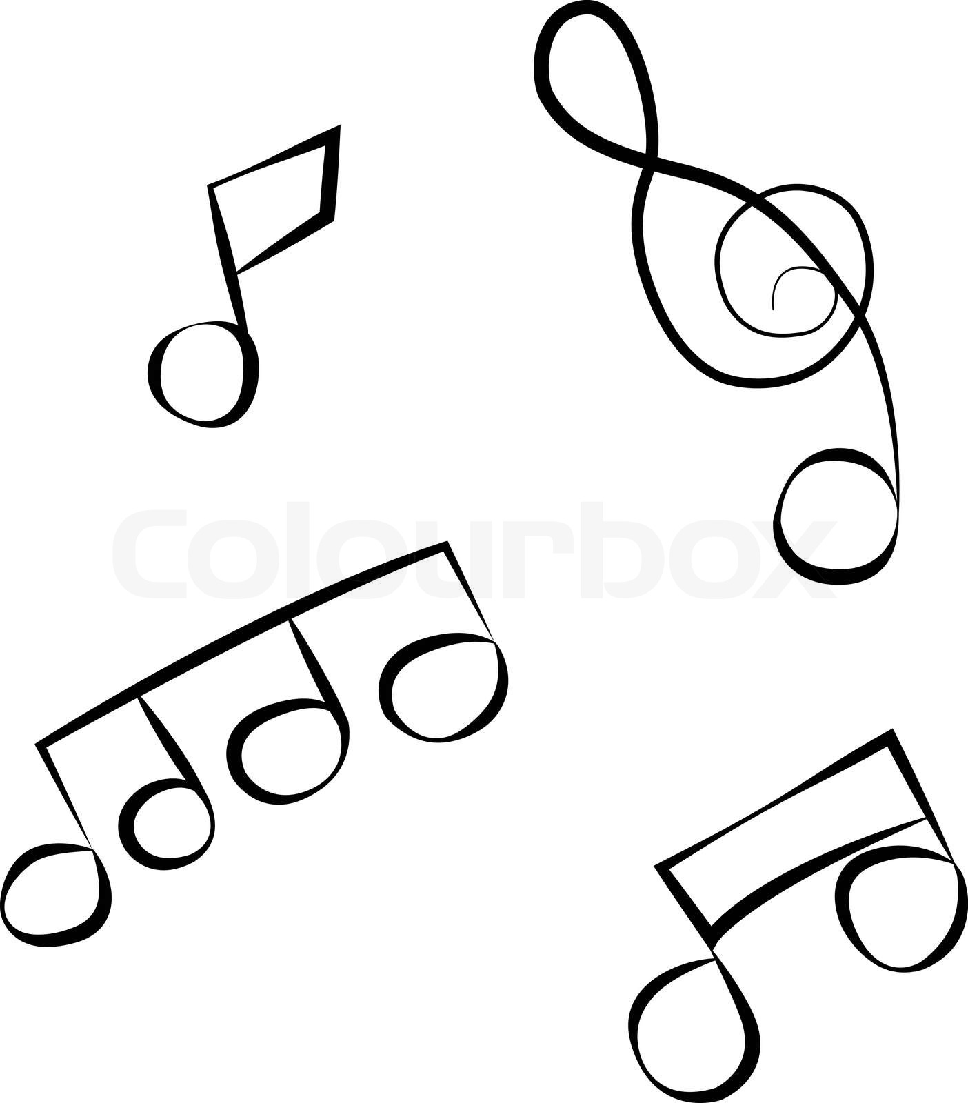 Music Note Clip Art Black And White