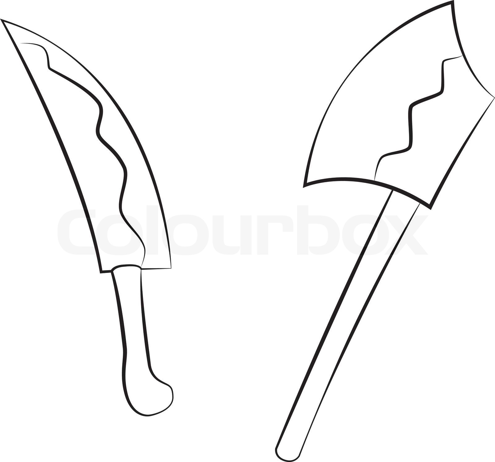 Knife and Axe | Stock vector | Colourbox