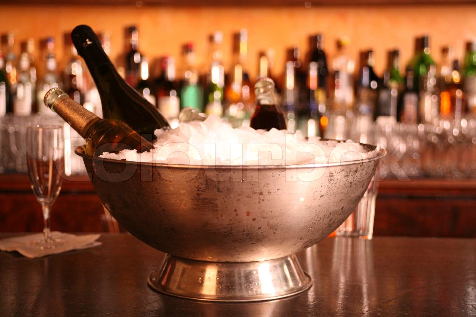 Bottles on bar | Stock image | Colourbox