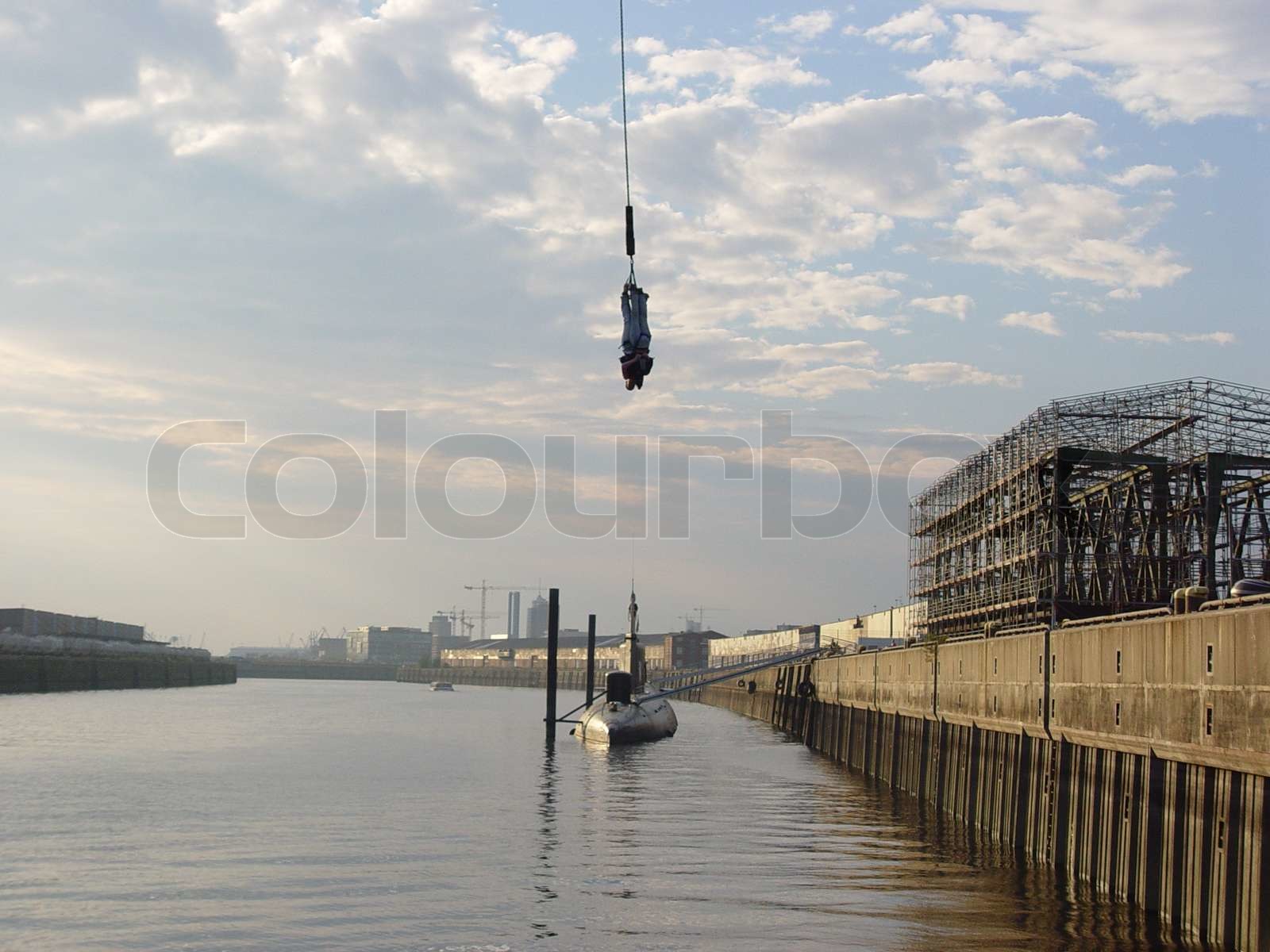 Bungee jumping on harbour | Stock image | Colourbox