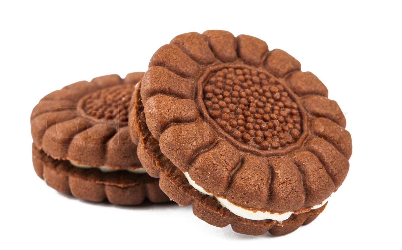 Chocolate cream cookies | Stock image | Colourbox