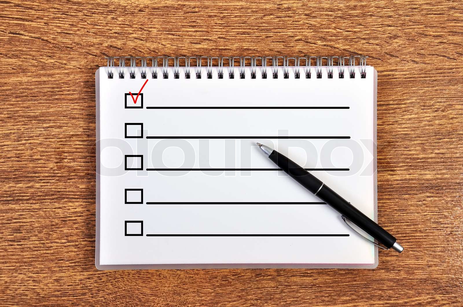 notebook with checklist | Stock image | Colourbox